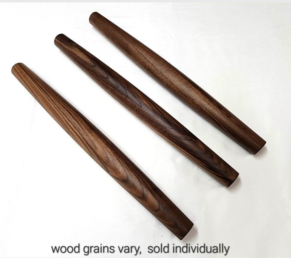 Medium Size Black Walnut French Rolling Pin | Handcrafted Rolling Pin ...