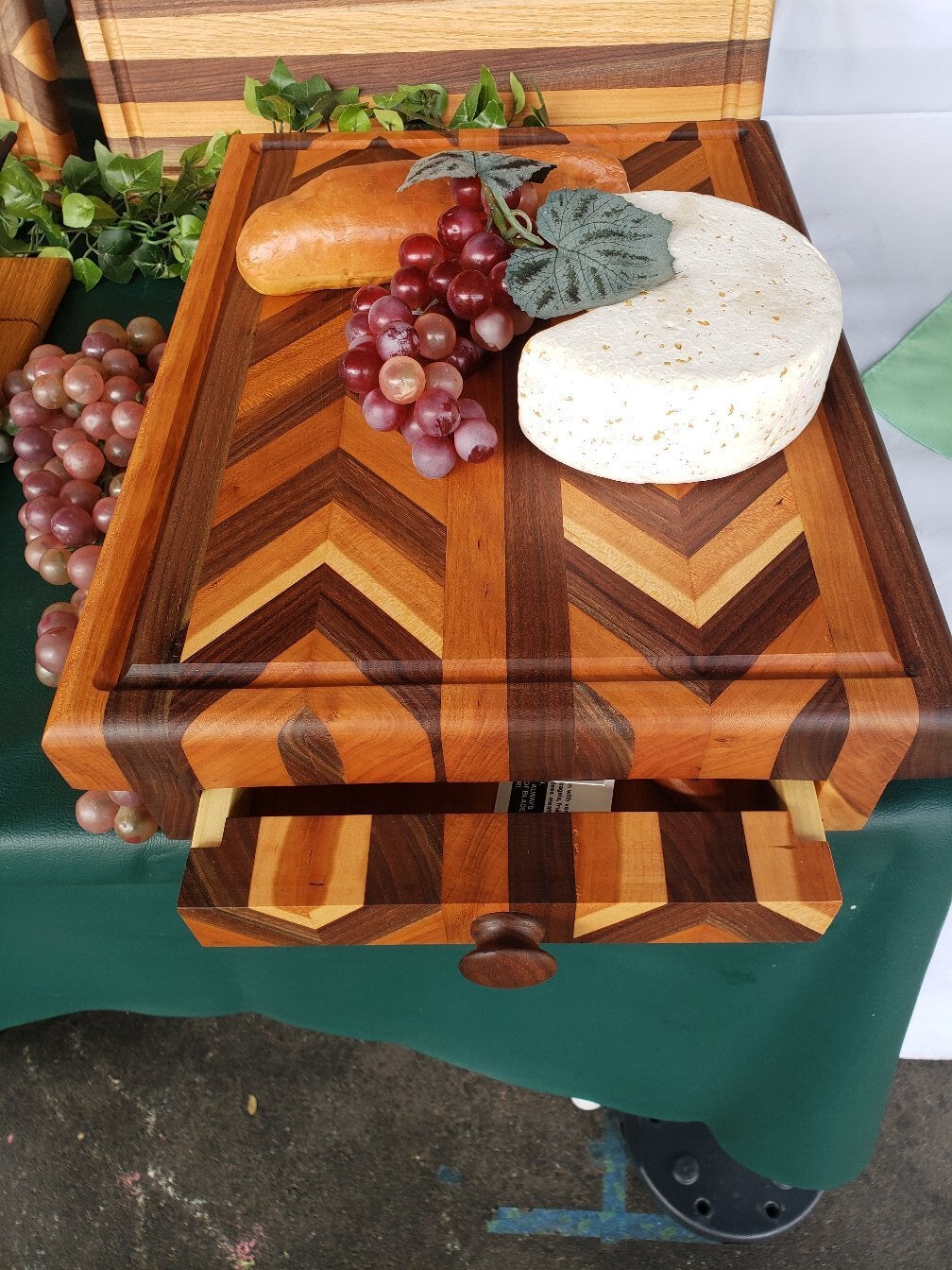 cutting board with knife insert